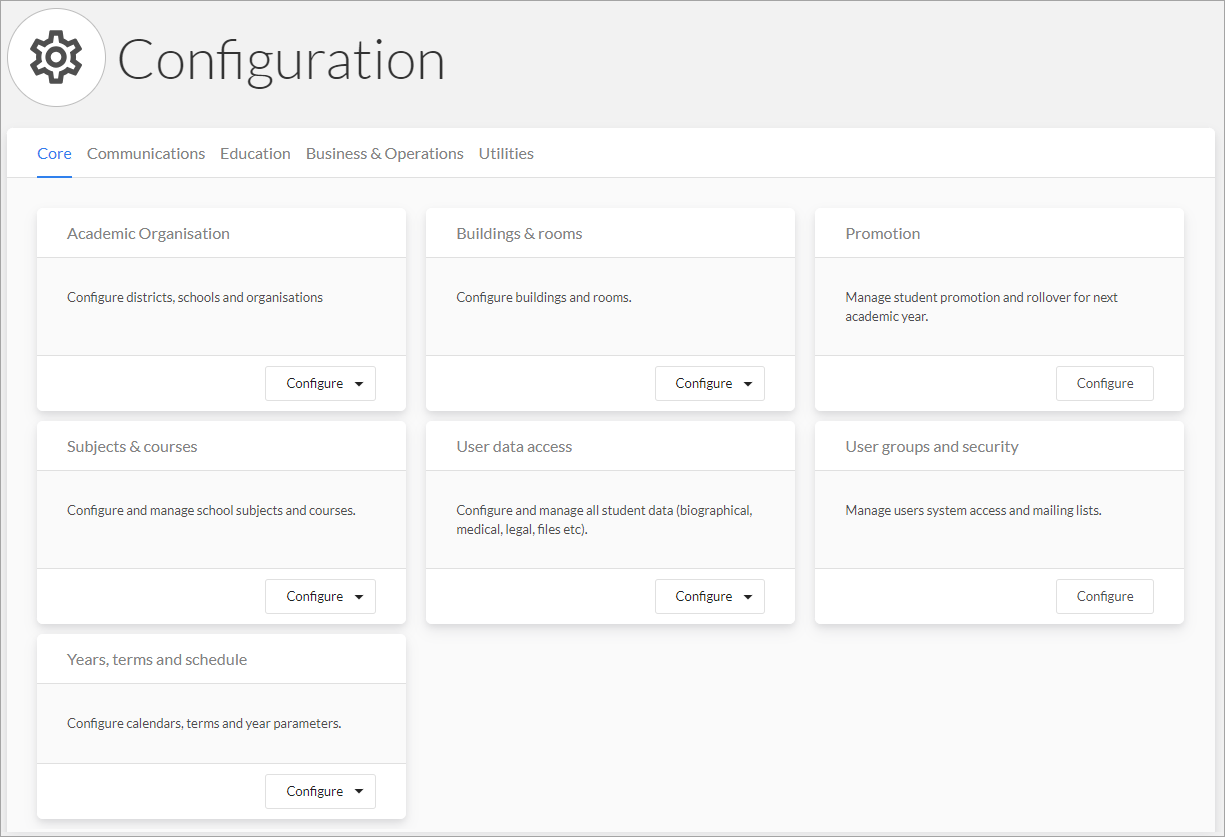 Module Management (Configuration Panel) – MySchool Support
