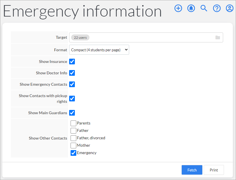 Emergency Information – MySchool Support