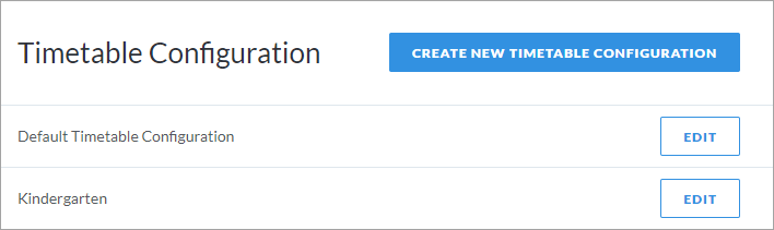 Timetable configuration – MySchool Support