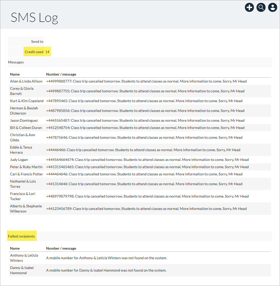 Sending SMS via MySchool – MySchool Support