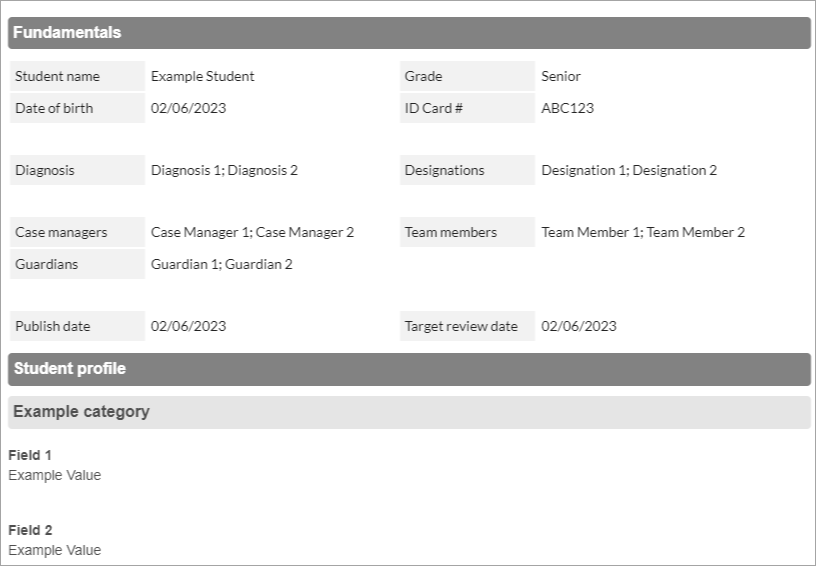 IEP - Creating your report and publishing – MySchool Support